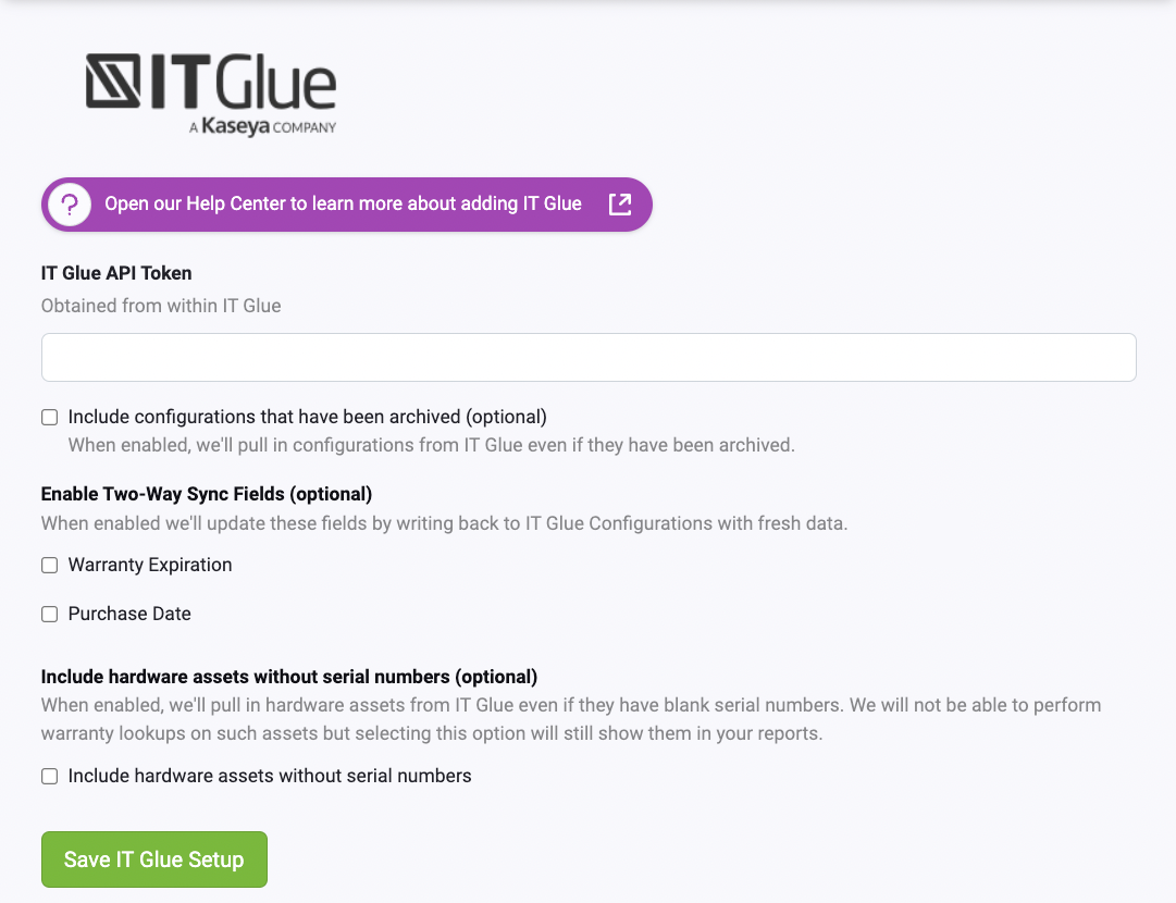 IT Glue integration instructions – Lifecycle Manager
