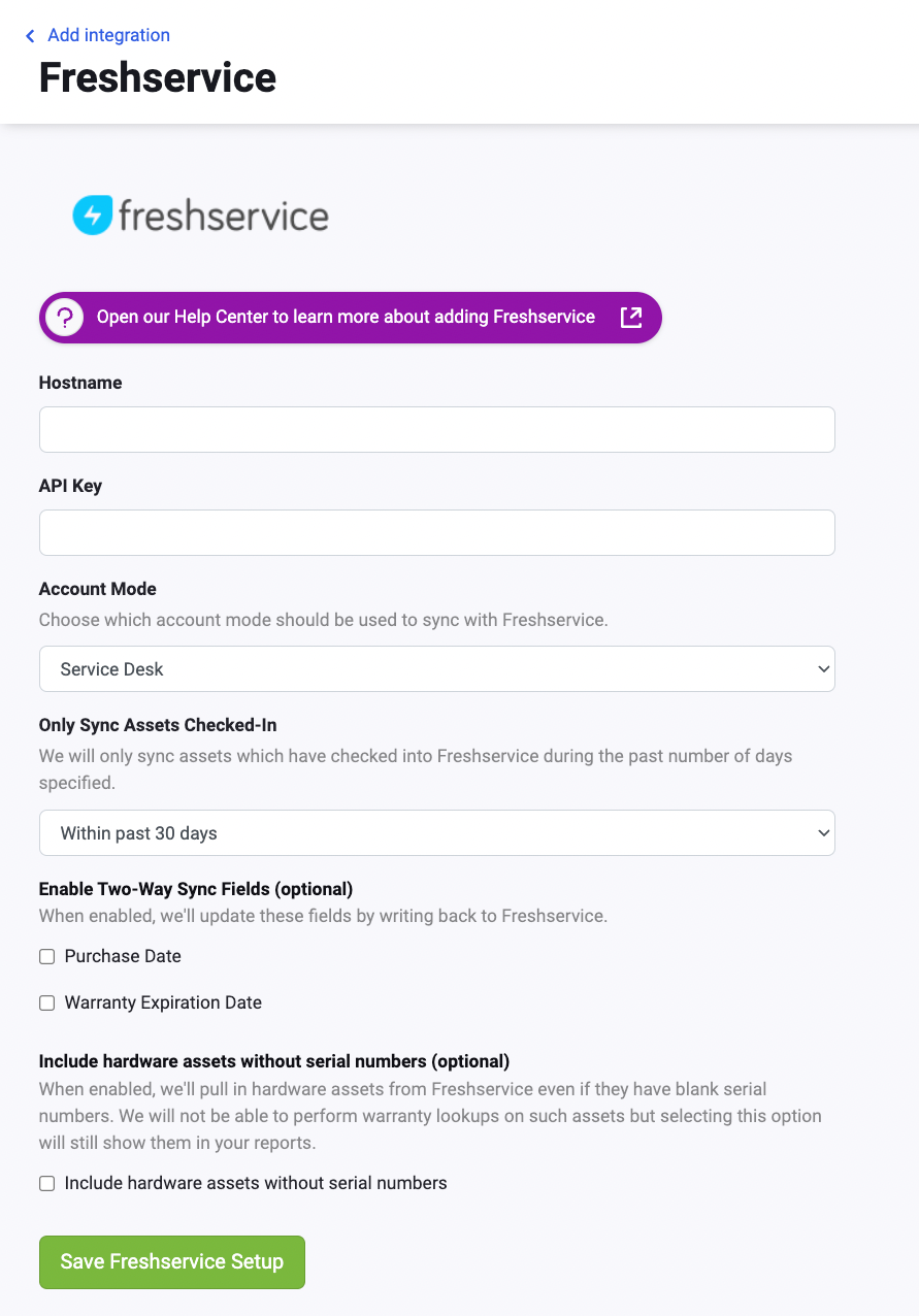 Freshservice integration instructions – Lifecycle Manager Freshservice integration instructions – Lifecycle Manager