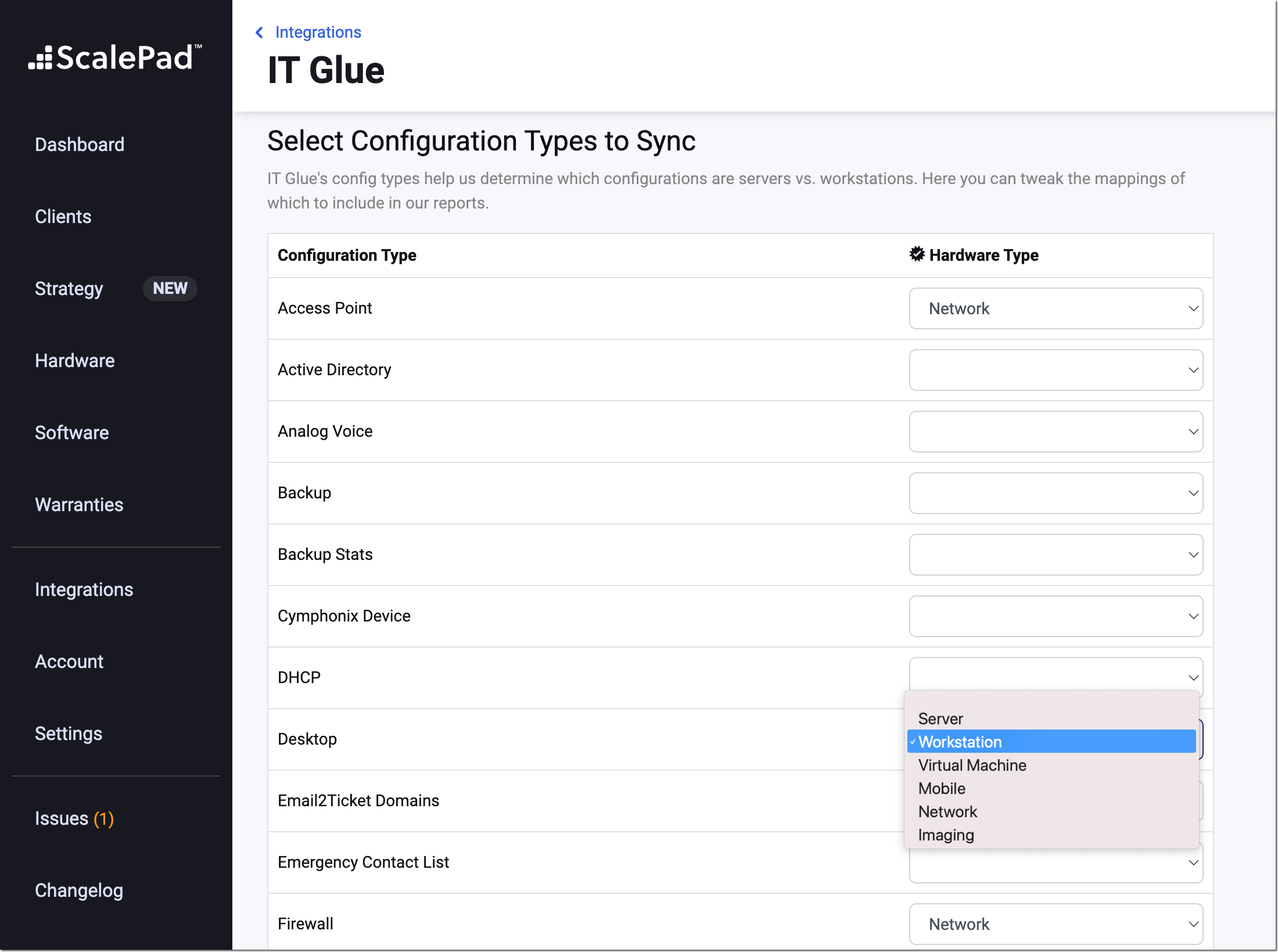 How to map your hardware asset types – Lifecycle Manager