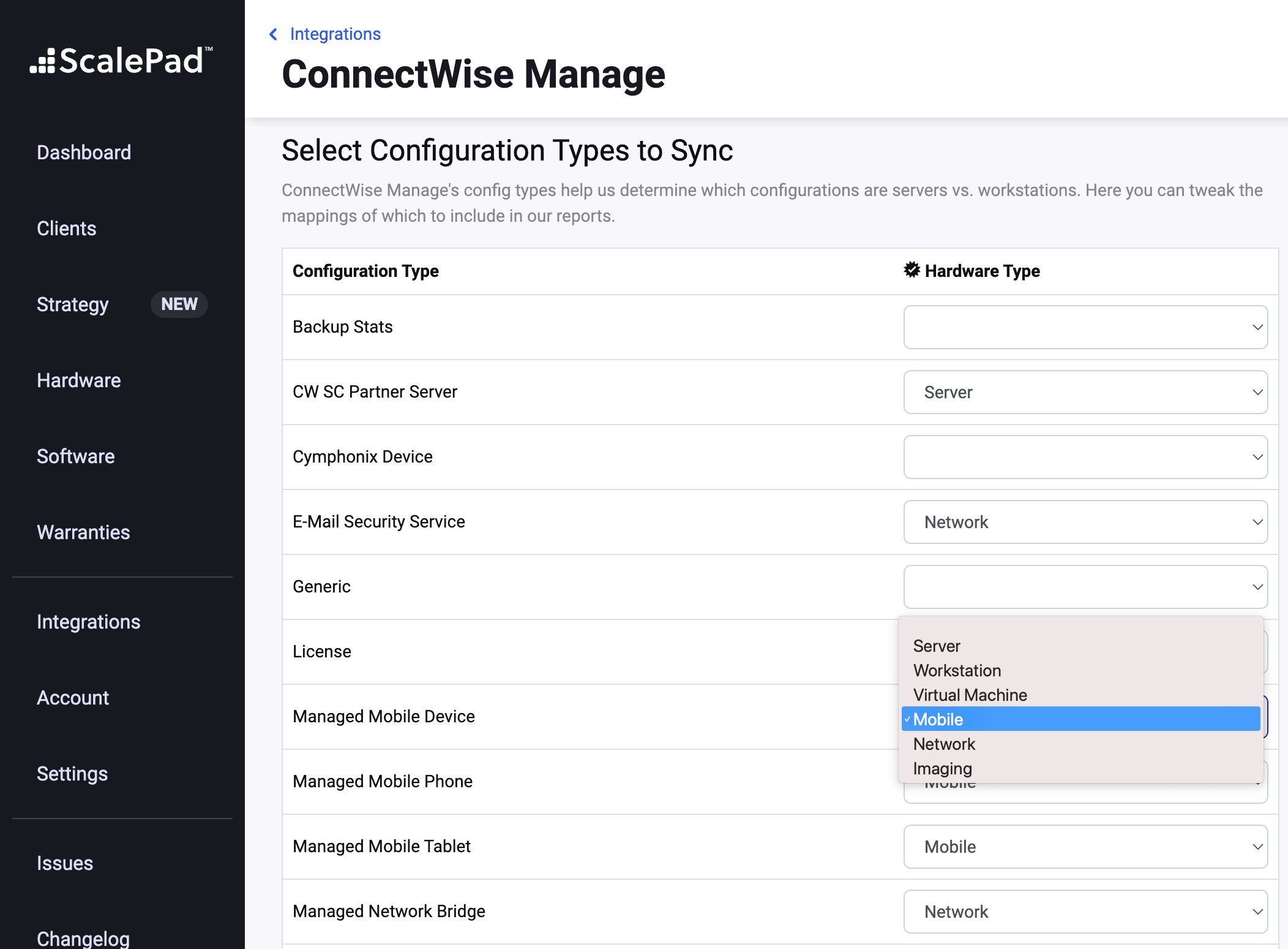 How to map your hardware asset types – Lifecycle Manager