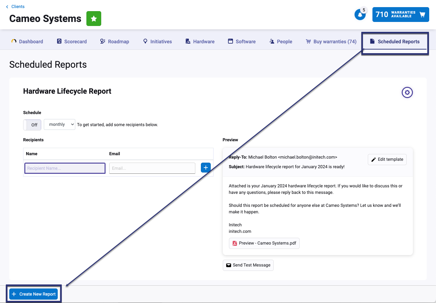 Creating customized reports – Lifecycle Manager