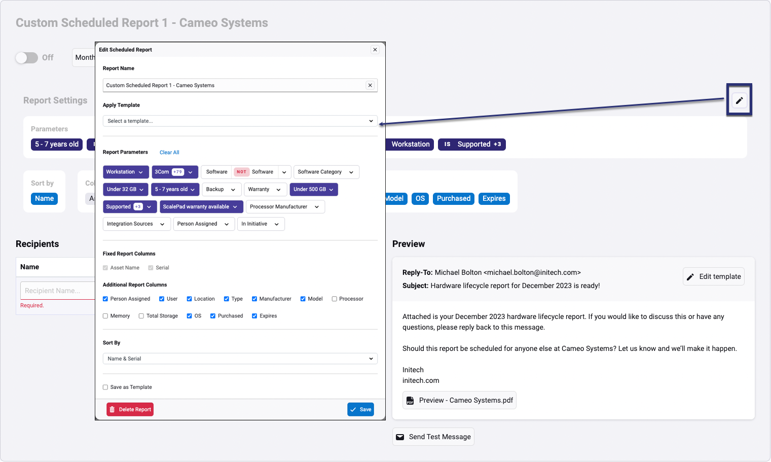 Introduction to scheduled reports – Lifecycle Manager Introduction to scheduled reports – Lifecycle Manager