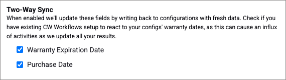 Adjusting your ConnectWise Manage sync settings – Lifecycle Manager