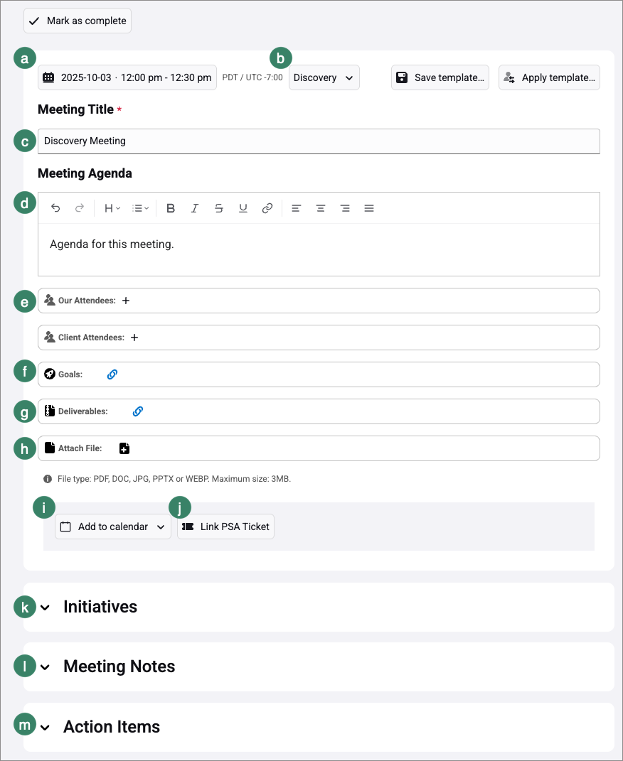 Managing client meetings – Lifecycle Manager